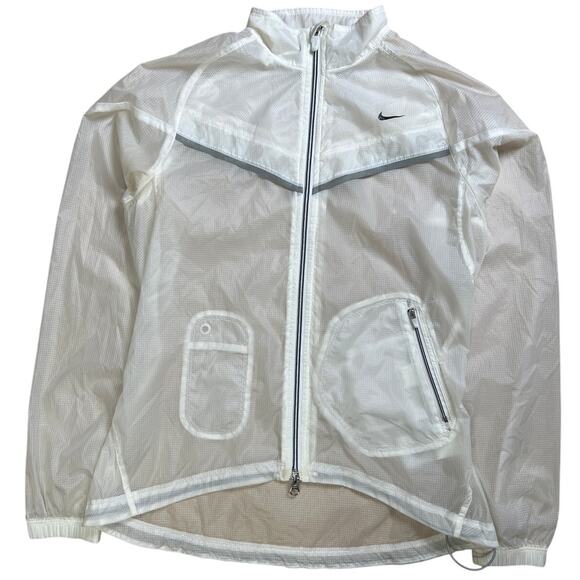 Nike | Jackets & Coats | Vintage Nike White Runner Size Small Zip Up ...